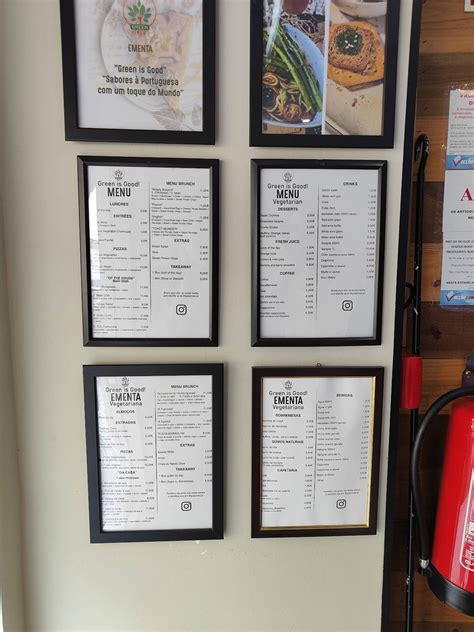 Menu At Green Tree Restaurant Lisbon