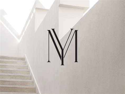 Monogram Ym Initials Letter Premade Svg Logo Personal Branding Wedding Couple Editable