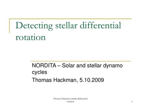 Ppt Detecting Stellar Differential Rotation Powerpoint Presentation Free Download Id3480291