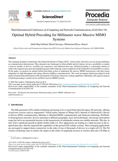 Pdf Optimal Hybrid Precoding For Millimeter Wave Massive Mimo Systems