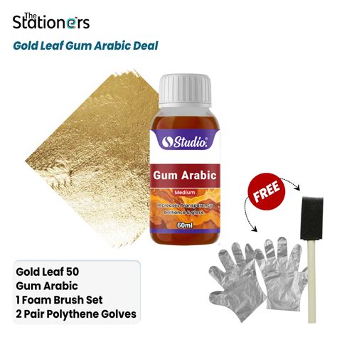 Buy Gold Leaf Gum Arabic Deal Thestationers Pk