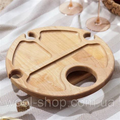 Купити Винний столик деревяна менажниця піднос дошка для подачі дошка для нарізки 35