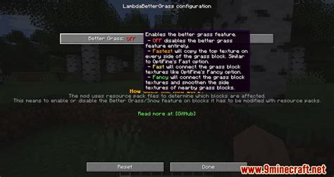 Lambda Better Grass Mod 1192 1182 Grass Focused Settings Mc