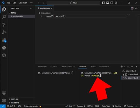 Como executar código no terminal no código VS Mundo Geek