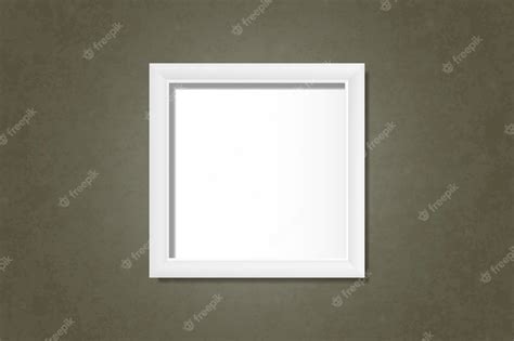 벽에 흰색 빈 프레임 무료 벡터