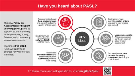 Pasl Promotion Resources Policy On Assessment Of Student Learning Pasl Mcgill University