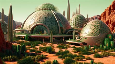 Habitable Cacti Sustainable Settlementsfuturistic