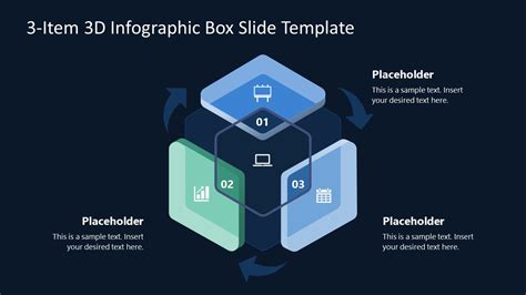 3 Item 3d Infographic Box Powerpoint Template