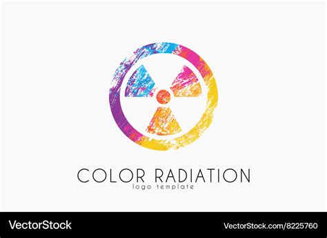 Radiation Logo Color Design Creative Royalty Free Vector