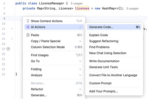 In Editor Code Generation Ai Assistant Documentation