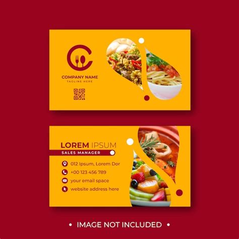 Food Business Card Template