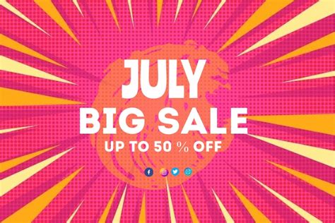 Plantilla De July Big Sale Postermywall
