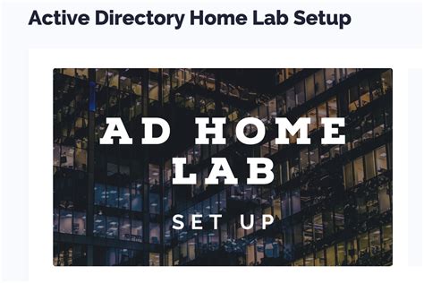 8 Active Directory Home Lab Setup And Ad Attacks