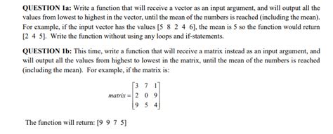 Solved Question 1a Write A Function That Will Receive A