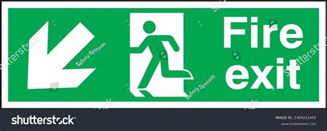 Emergency Escape Signs Escape Routes Fire Stock Vector Royalty Free 2369222493 Shutterstock