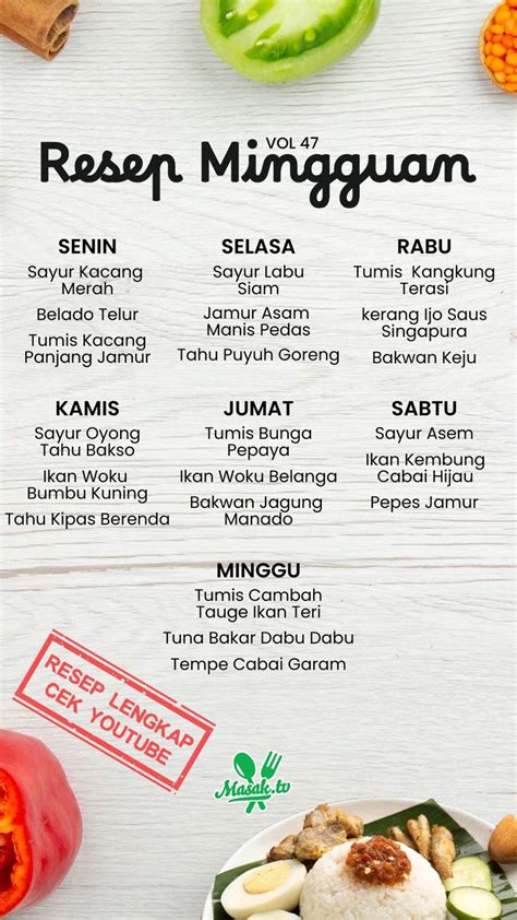 Resep Mingguan 47 Ide Resep Terbaru