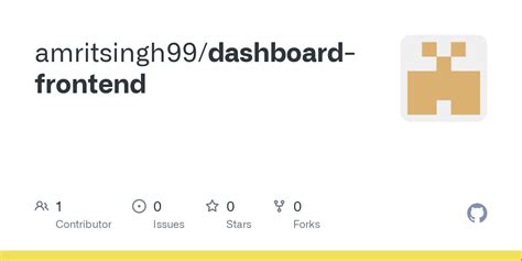 GitHub Amritsingh Dashboard Frontend