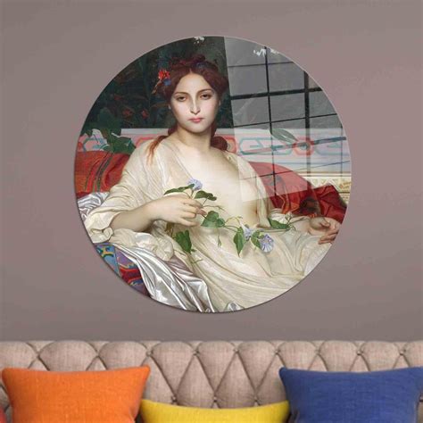 Deyou Round Woman Glass Printing Alexandre Cabanel Wall Decoration Mural Art Cabanel Wall