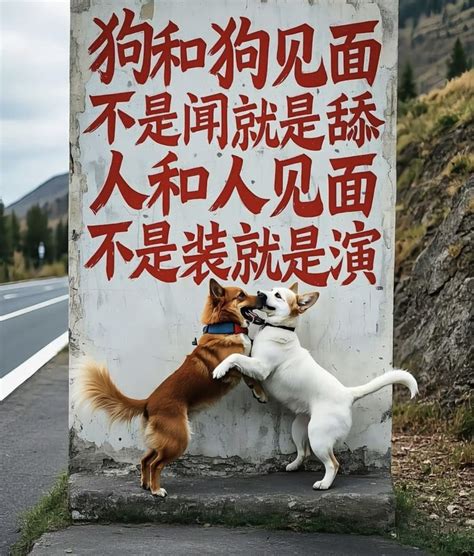 Zoey 狗和狗见面不是闻就是舔 ,人和人见面不是装就是演。 Zoey 狗和狗见面不是闻就是舔 ,人和人见面不是装就是演。