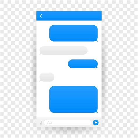Chat Interface Application With Dialogue Window Clean Mobile Ui Design Concept Sms Messenger
