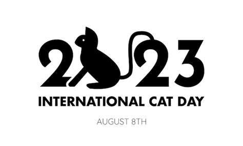 Premium Vector 2023 Concept International Cat Day Vector Design