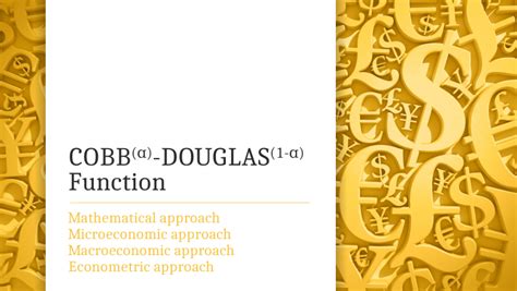 Pdf Cobb Douglas Function In Economics