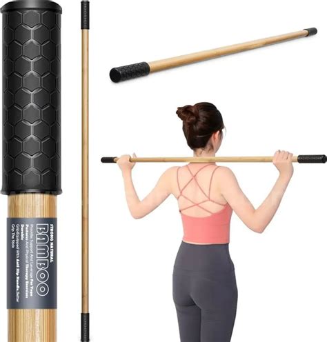Bamboo Stretch Yoga Stick 5ft Flexibility Stick For Physical Therapy