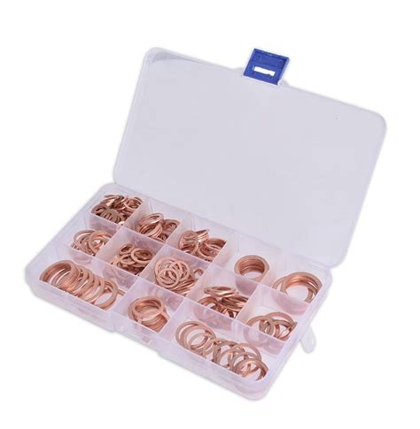Brass Flat And Lock Washers 280pcs Assorted 12 Size Solid Copper Crush