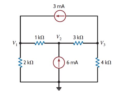 Solved Write The Node Equations For The Circuit In Matrix
