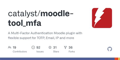 GitHub Catalyst Moodle Tool Mfa A Multi Factor Authentication Moodle Plugin With Flexible