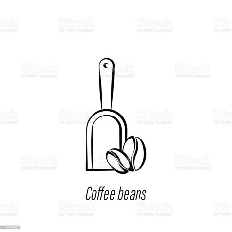 커피 콩 손 그리기 아이콘입니다 커피 그림 아이콘의 요소입니다 기호와 기호는 웹 로고 모바일 앱 Ui Ux에 사용할 수 있습니다 구이에 대한 스톡 벡터 아트 및 기타 이미지