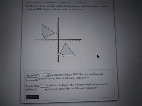 Use The Drop Down Menus To Explain If The Two Figures Below Are