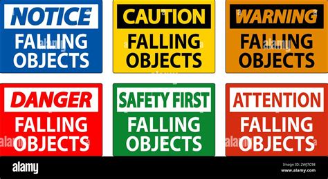 Danger Sign Falling Objects Stock Vector Image And Art Alamy