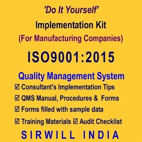 Iso9001 2015 Implementation Kit In Thiruvananthapuram Id 13669194073