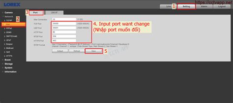 Change The Connection Port For Camera Lorex Application System