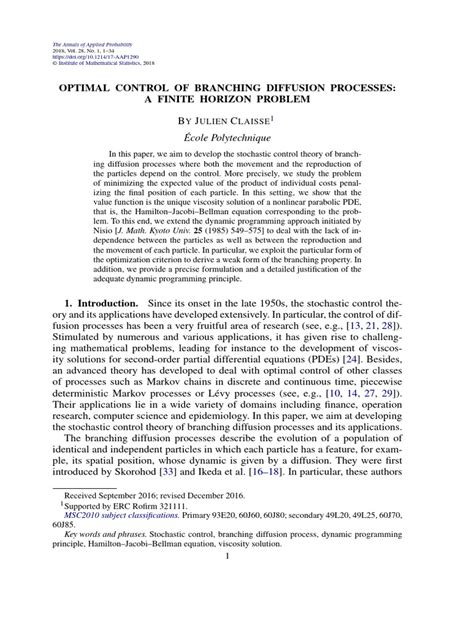 Branching 1 Pdf Partial Differential Equation Differential Equations