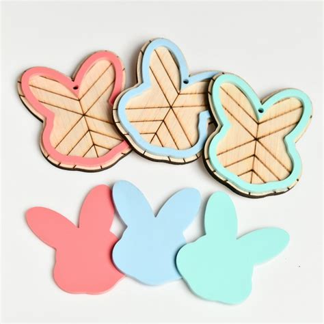 Πασχαλινός λαγός στοιχείο για λαμπάδες 6Χ7cm