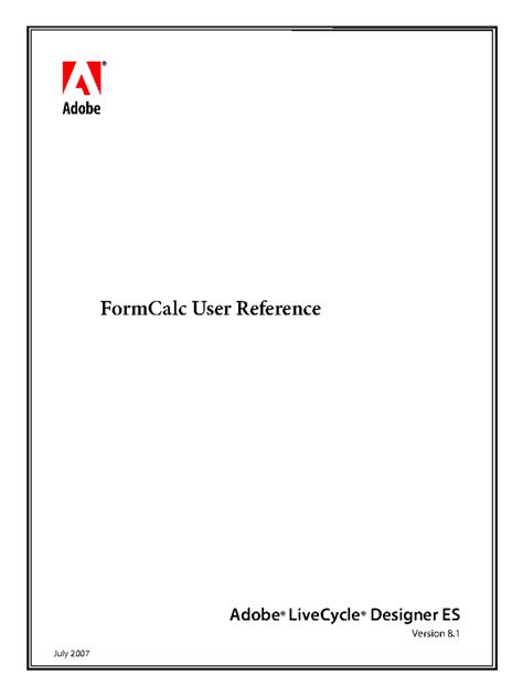 Form Calc Linguagem Para Geração De Cálculos Na Edição De Pdfs Bbc