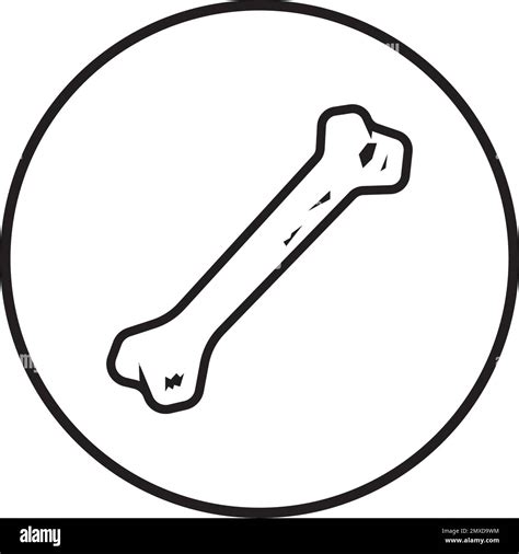 Bone Icon Vector Illustration Logo Design And Background Stock Vector