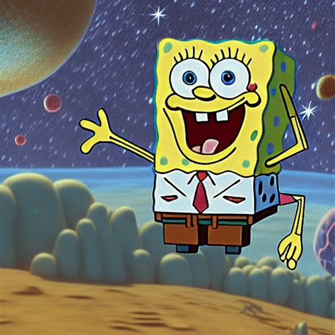 Spongebob In Outer Space Graphic Creative Fabrica