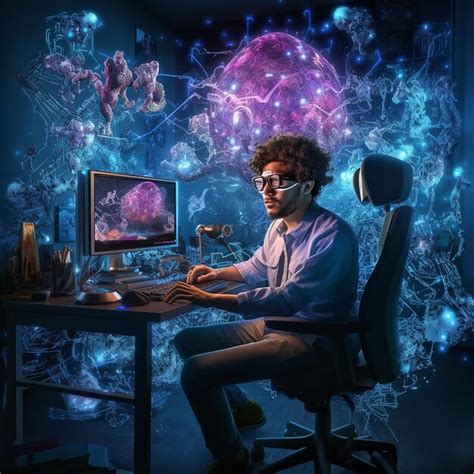 premium ai image serious latin programmer wearing eyeglasses and