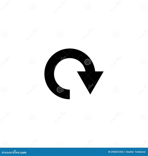 Round Rotating Arrow Clockwise Movement In A Circle Stock Illustration Illustration Of