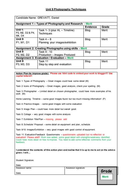 Wood Unit 9 Assignment 1 Marking Sheet Pdf