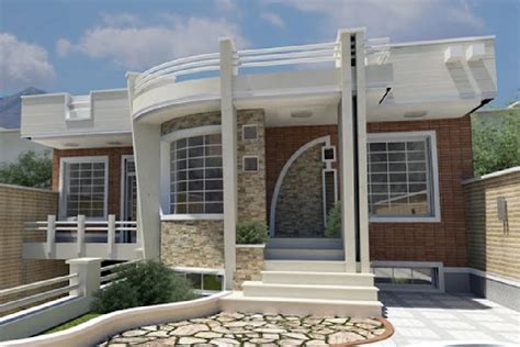 طراحی نمای ساختمان یک طبقه شیک و زیبا هزینه