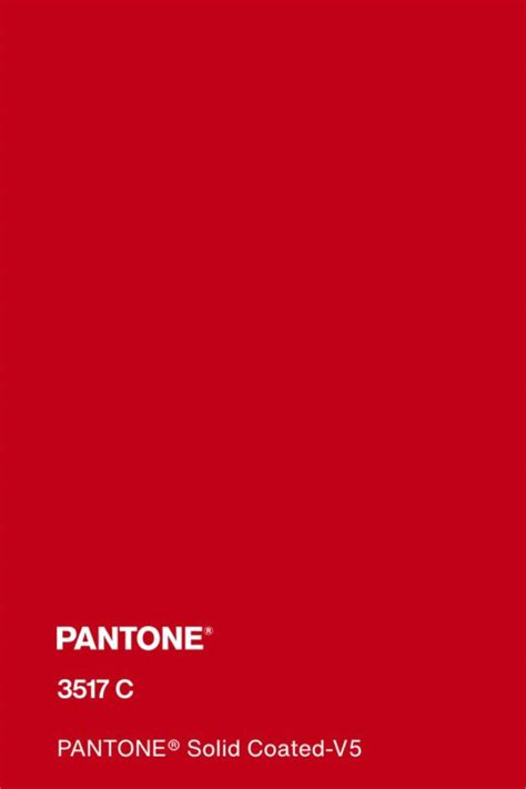 Pantone 3517 C Red Color Swatch Graphic Design Color Inspiration