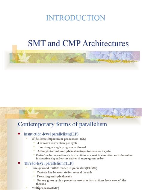 Smt And Cmp Architectures Pdf Central Processing Unit Multi Core