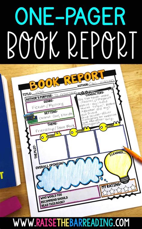 Creative Book Report Template Book Report Advertisement Project
