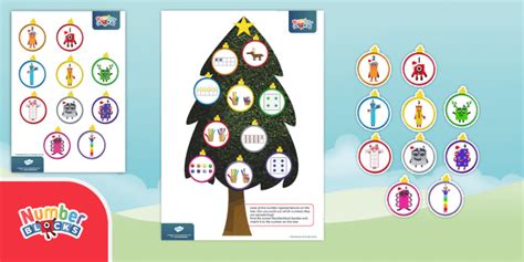 Numberblocks Christmas Tree Counting Activity