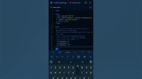 Html Heading Tag Tutorial For Beginners How Html Coding Mobile