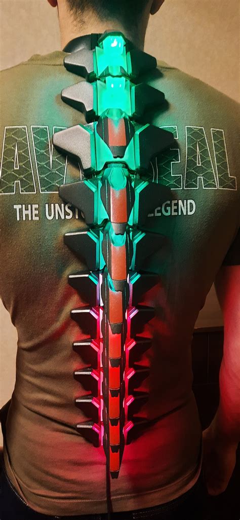 Cyberpunk Spine Black Metallic Etsy